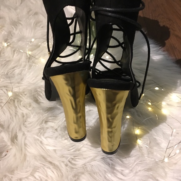 Missguided | Shoes | Missguided Black Crushed Heel Peep Toe Ankle Boots ...